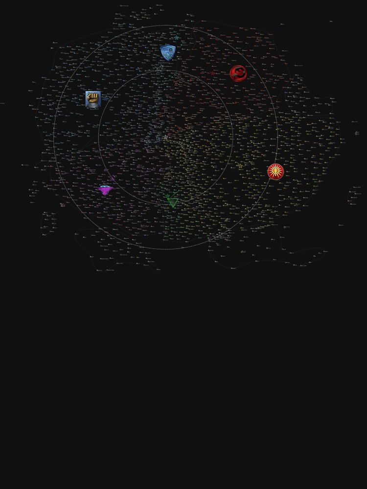 "Map of the Inner Sphere ca. 3048 (transparent)" T-shirt by VK707 ...