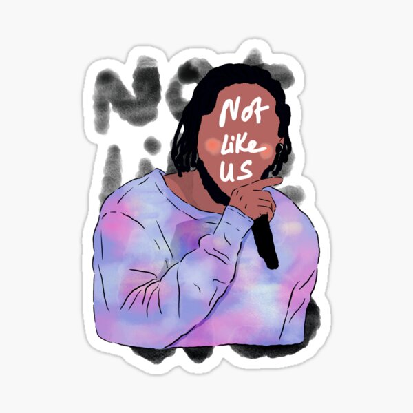 "Not Like Us Billboard 100 Illustration" Sticker for Sale by ...
