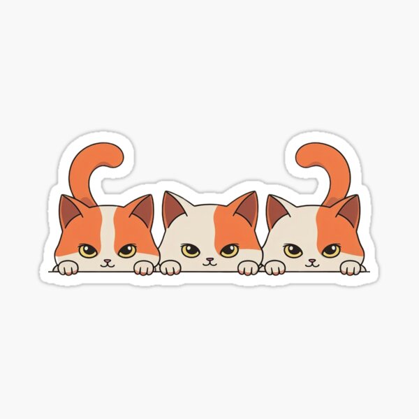 "Cat Trio " Sticker for Sale by Zibis09 | Redbubble