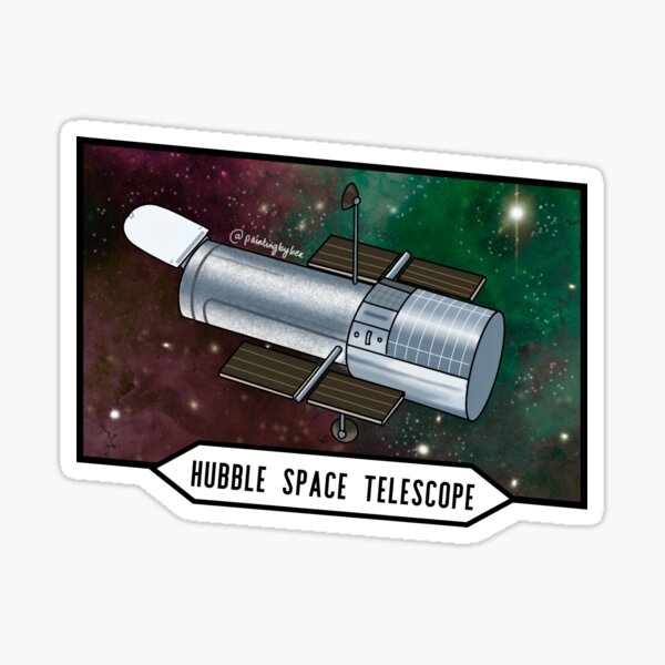 Hubble Stickers Redbubble HUBBLE SPACE TELESCOPE 3D' Poster
