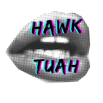 "Hawk Tuah" Sticker for Sale by heptenart | Redbubble