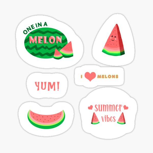 "Cute Pastel Summer Vibes Aesthetic Watermelon Set, Fruit Lover ...