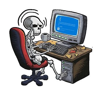 "CrowdStrike and Microsoft - Death Screen" Sticker for Sale by ...