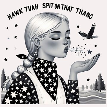 "Hawk Tuah Girl Fan" Sticker for Sale by zoughlal | Redbubble