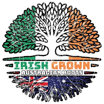 "Australia Australian Irish Ireland Tree Roots Flag" Sticker for Sale ...
