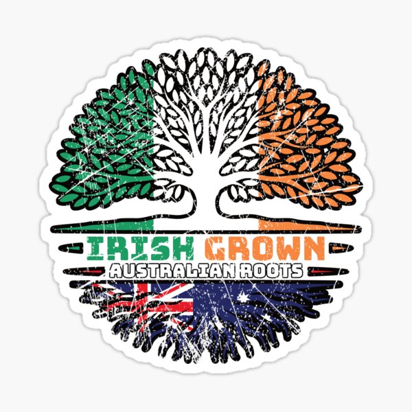 "Australia Australian Irish Ireland Tree Roots Flag" Sticker for Sale ...