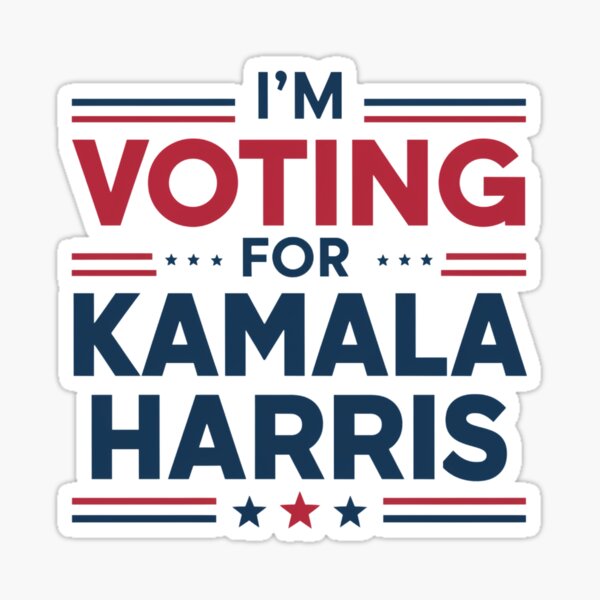 "Kamala Harris 2024 Vote Democrat President" Sticker for Sale by Nova ...