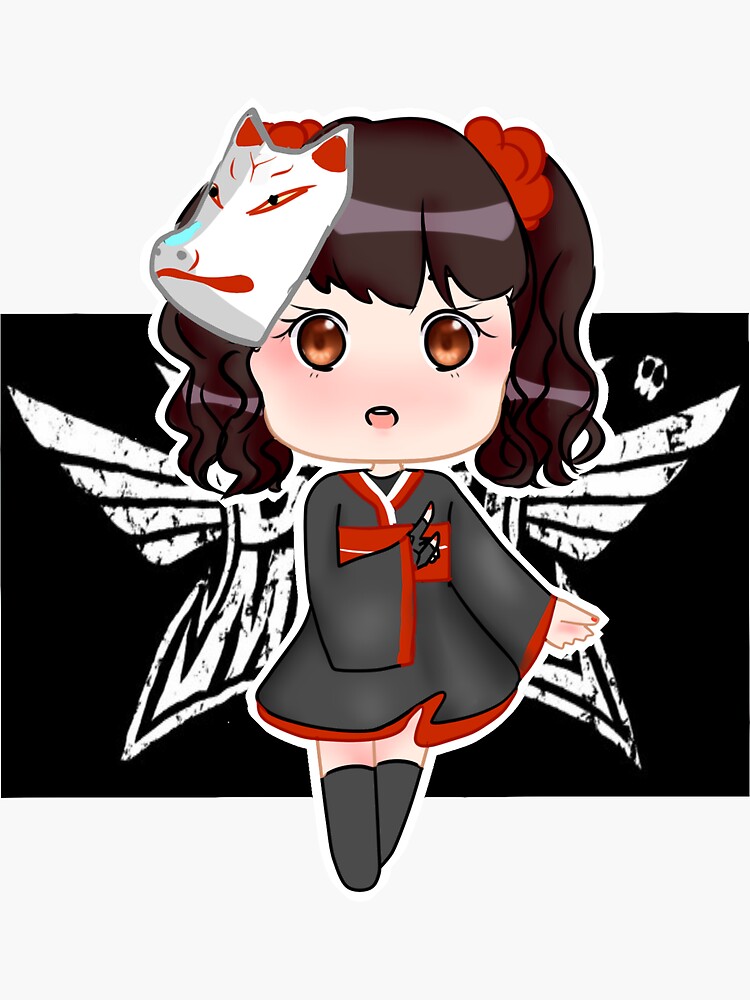 "Yui Mizuno Megitsune" Sticker by bebiimetaru | Redbubble
