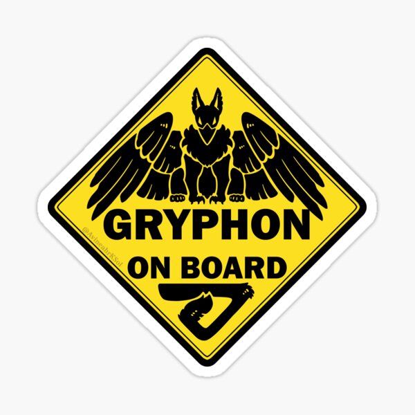 "Gryphon on Board" Sticker by AvineahrKSol | Redbubble