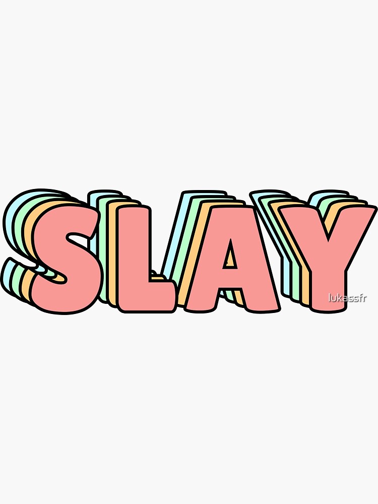 "Slay Pastel" Sticker for Sale by lukassfr | Redbubble