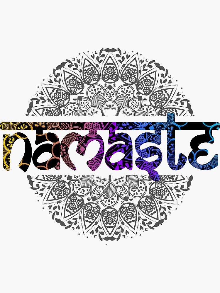 "Namaste stickers YinYang Hindu Ornament " Sticker by tanabe | Redbubble