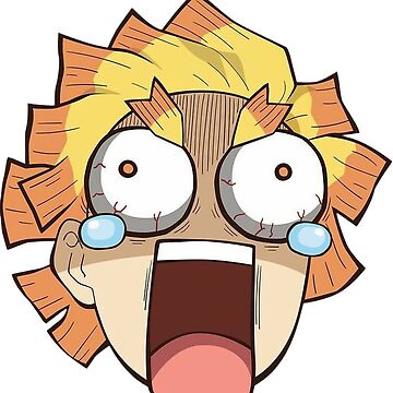 "Zenitsu Crying " Sticker for Sale by EricDesignStore | Redbubble