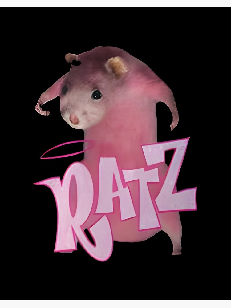 "Ratz Pink Rat Meme" Art Board Print for Sale by BurnEgo | Redbubble