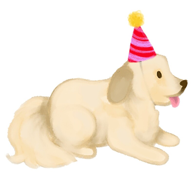 "Party doggo" by Jules Brittan | Redbubble