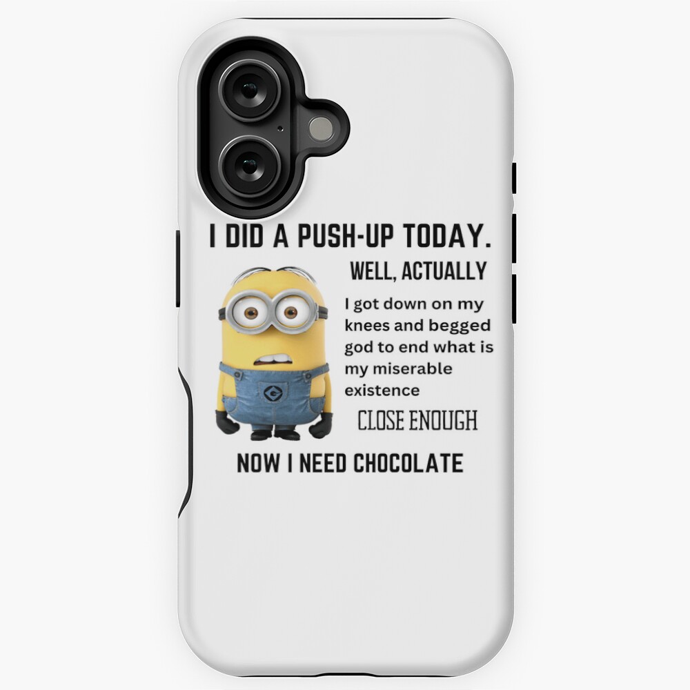 "I Did A Push-Up Today Minion Meme" Sticker for Sale by killzak | Redbubble
