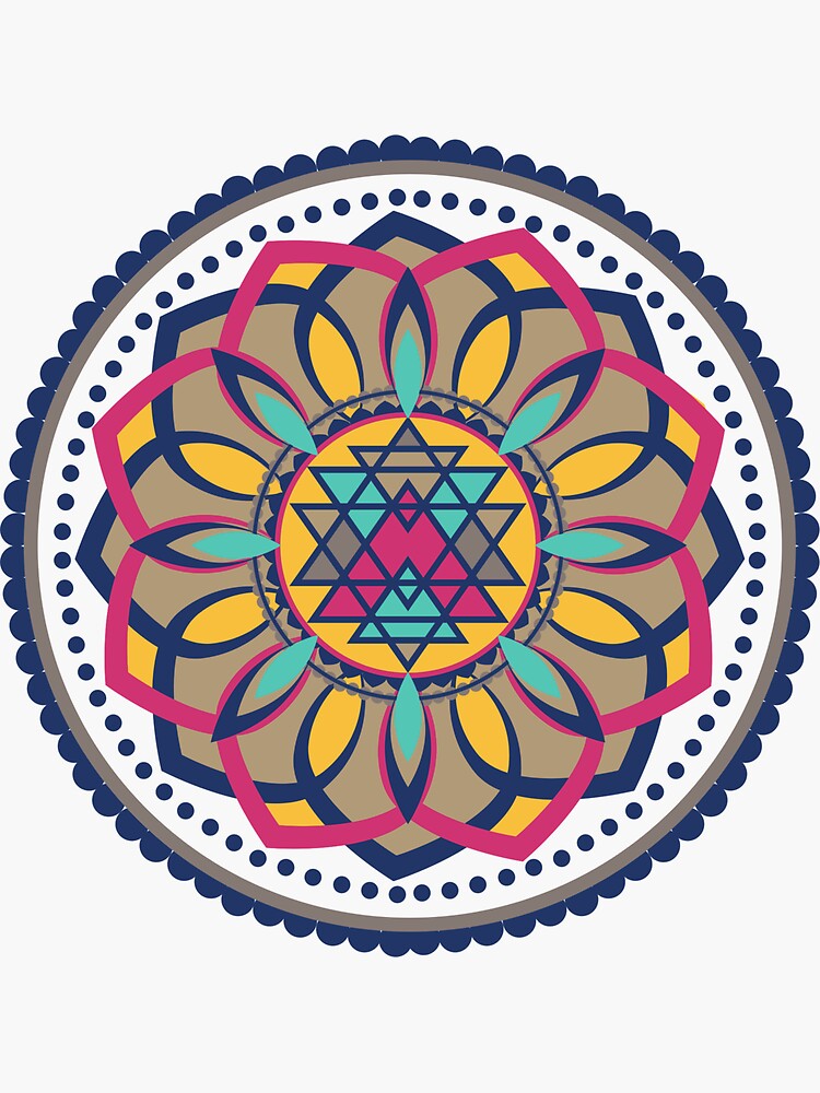 "Meditation Mandala Hindu Indie Pattern Home Decor" Sticker for Sale by ...