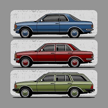 "Family drawing of the German car, eternal traveler, elegant, tireless ...
