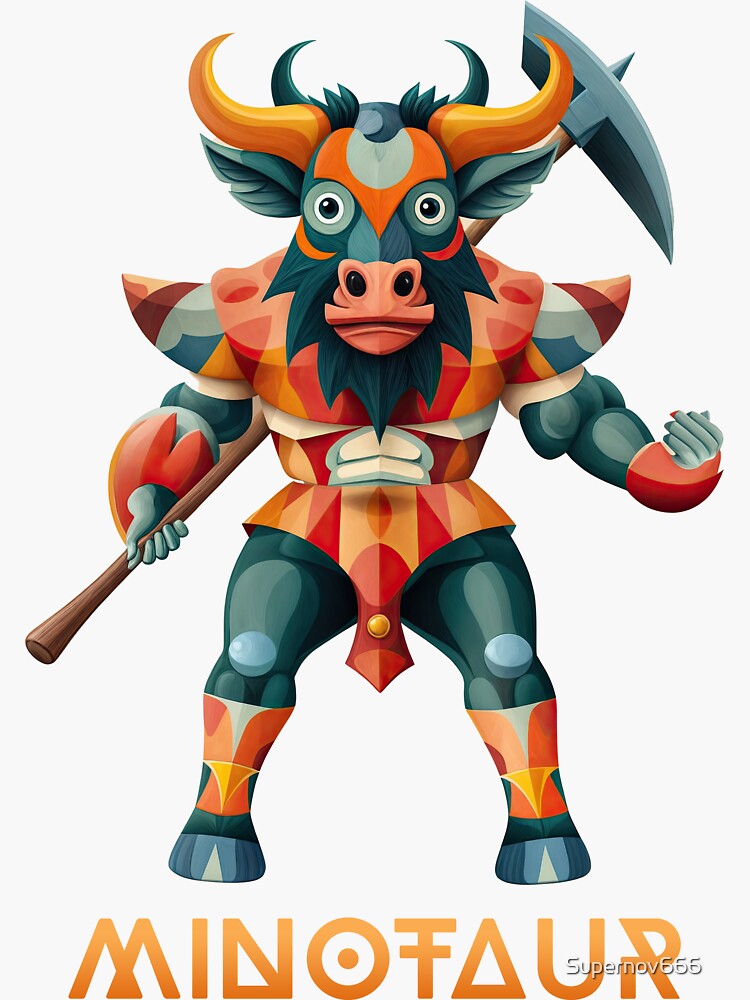 "Mythology Creatures: The Minotaur" Sticker for Sale by Supernov666 ...