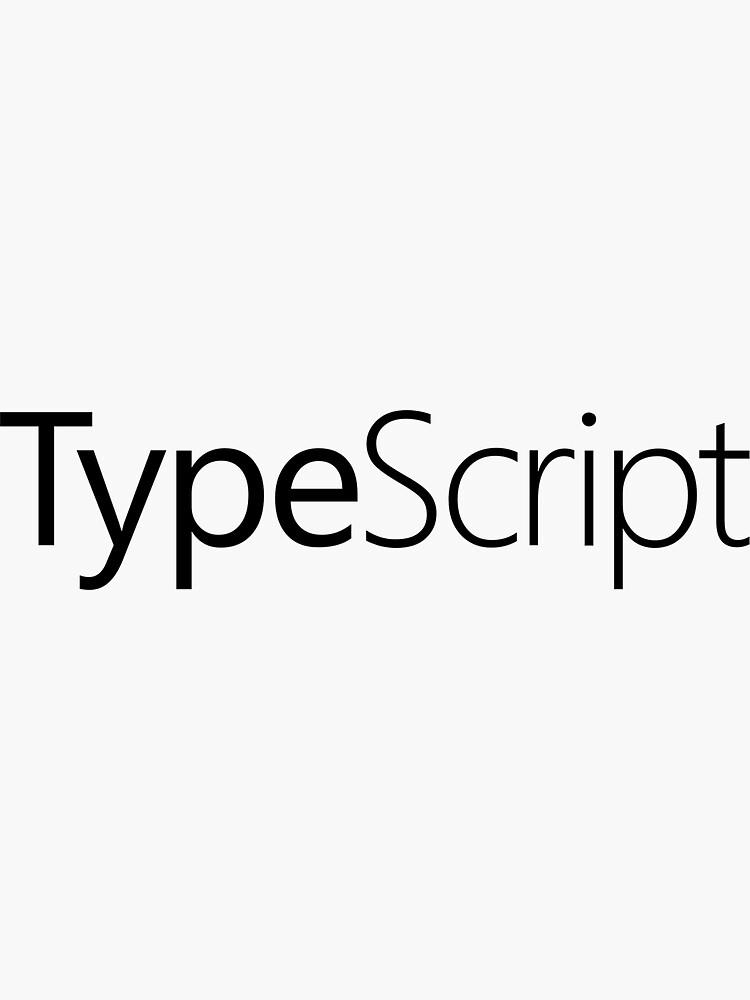 Typescript Ts Language Black Official Logo T Shirt Sticker For Sale By Rainwater11 Redbubble 