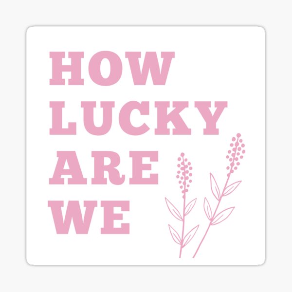 "Zach Bryan - How Lucky Are We Pink" Sticker for Sale by oliviaverge ...