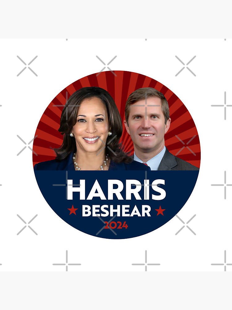 "HARRIS BESHEAR 2024" Pin for Sale by partyfarty | Redbubble