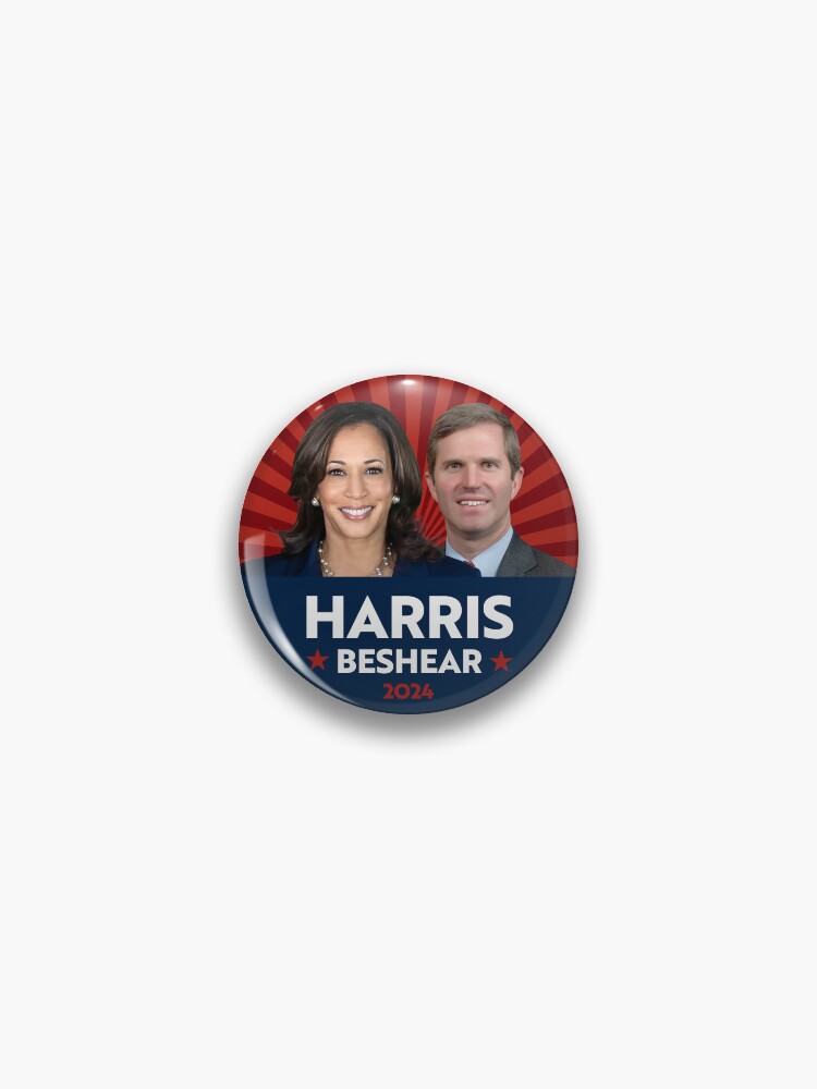 "HARRIS BESHEAR 2024" Pin for Sale by partyfarty | Redbubble
