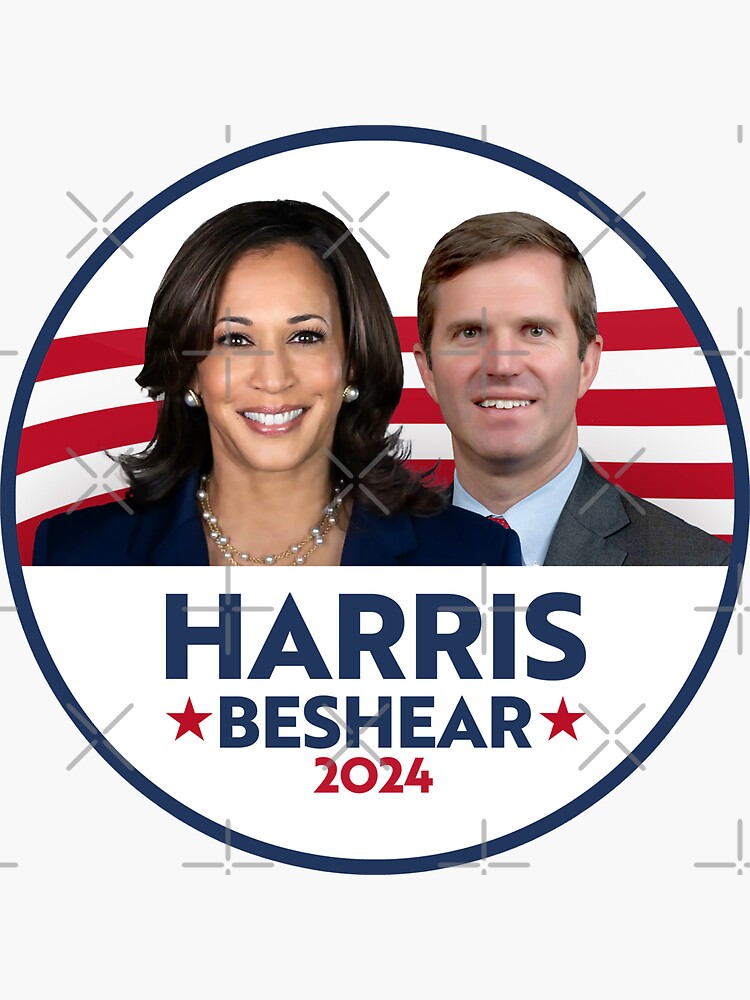 "HARRIS BESHEAR 2024" Sticker for Sale by partyfarty | Redbubble