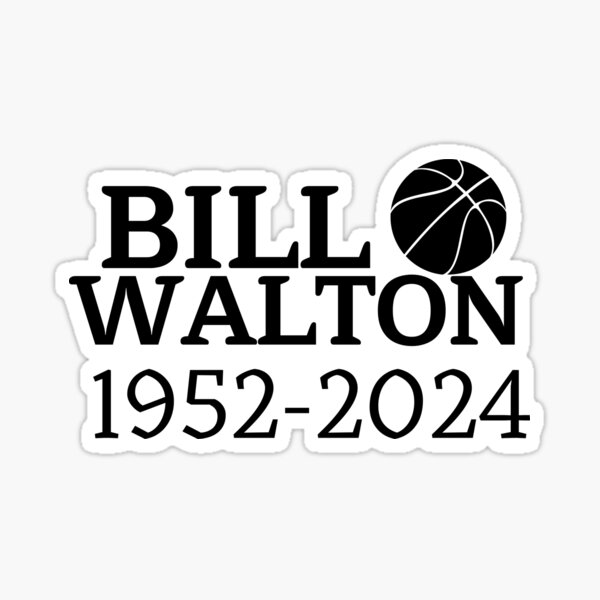 "Bill Walton text design " Sticker for Sale by eeternalrestt | Redbubble