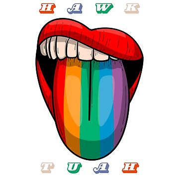 "Hawk Tuah with colors " Sticker for Sale by Scopestor | Redbubble