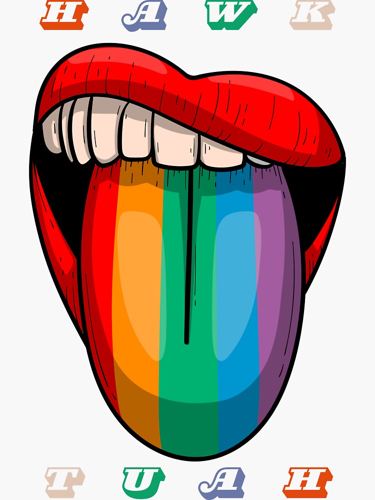 "Hawk Tuah with colors " Sticker for Sale by Scopestor | Redbubble