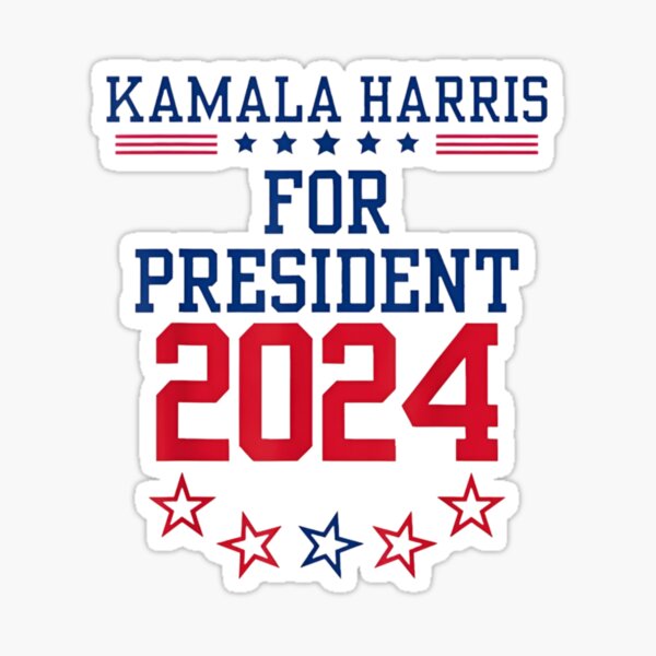 "Kamala Harris For President 2024" Sticker for Sale by RobertSportwear ...