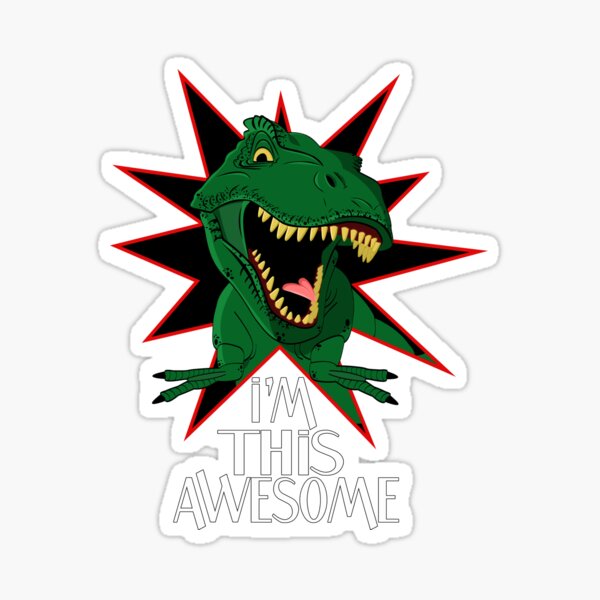 "Tyrannosaurus Rex" Sticker by rachybattlebot | Redbubble