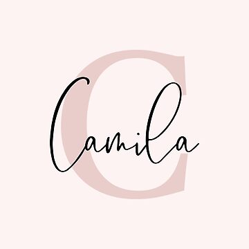 "Camila - Custom name on black cursive font " Poster for Sale by ...