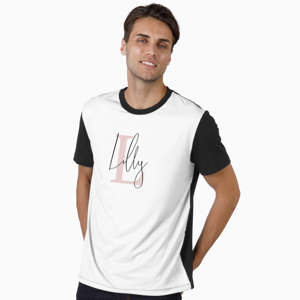 "Lilly - Custom name on black cursive font " Sticker for Sale by ...