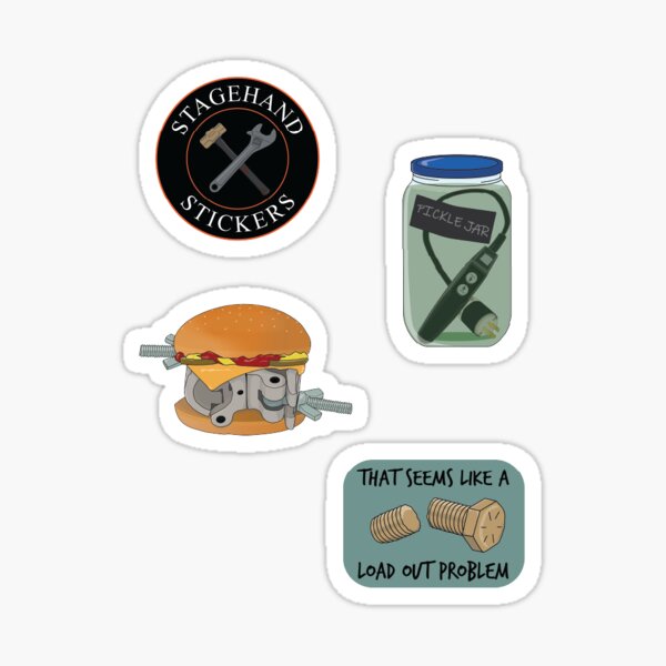 "Stagehand Stickers Minis" Sticker for Sale by ColorBlockShop | Redbubble