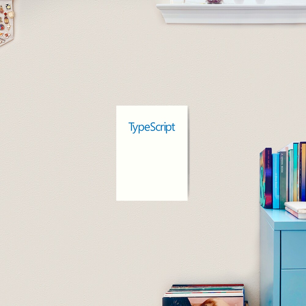 "TypeScript TS Language Blue Official Logo T-Shirt" Art Print by ...