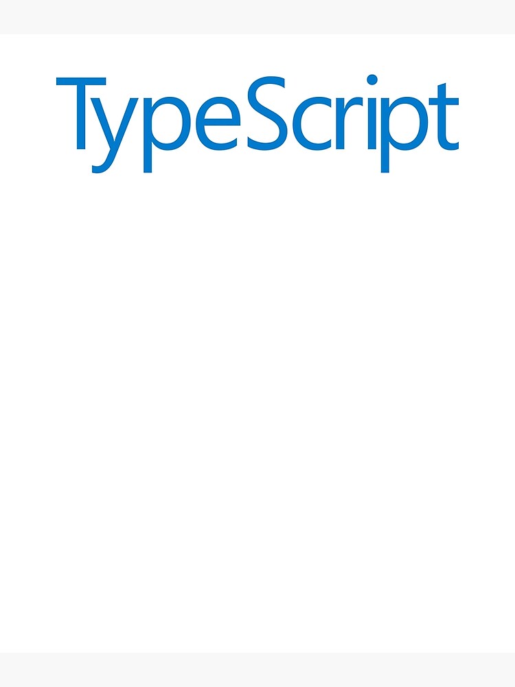 "TypeScript TS Language Blue Official Logo T-Shirt" Art Print by ...