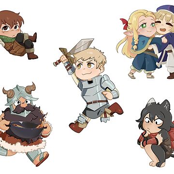 "Dungeon Meshi Chibi Delicious in Dungeon" Sticker for Sale by Rojasole ...