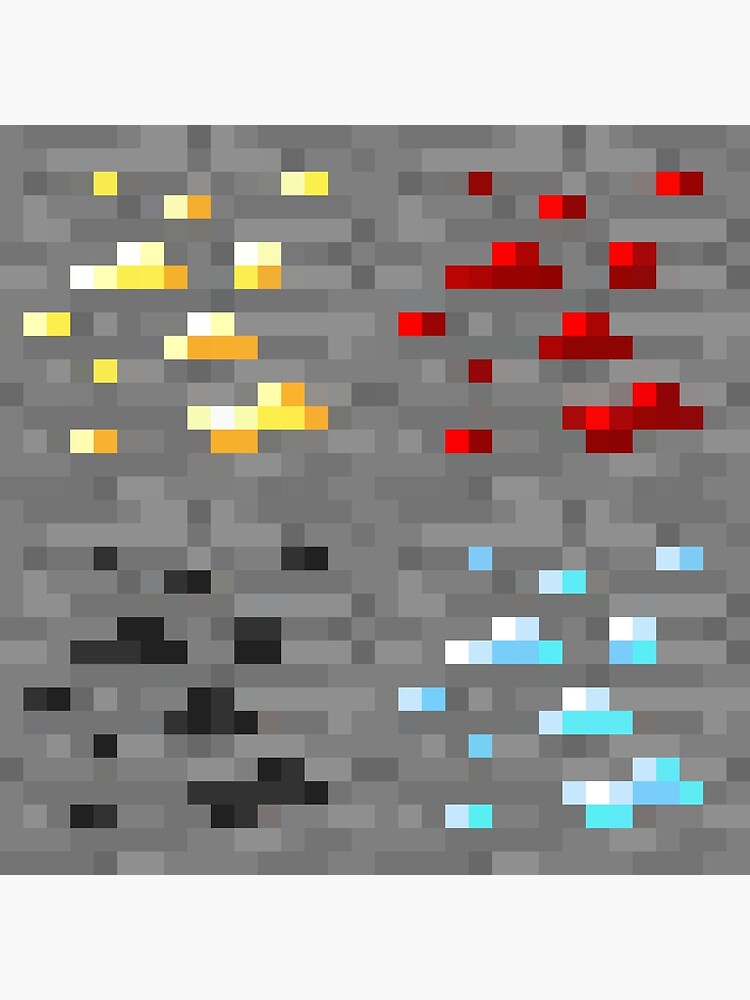 "minecraft ores" Poster for Sale by Margaritta | Redbubble