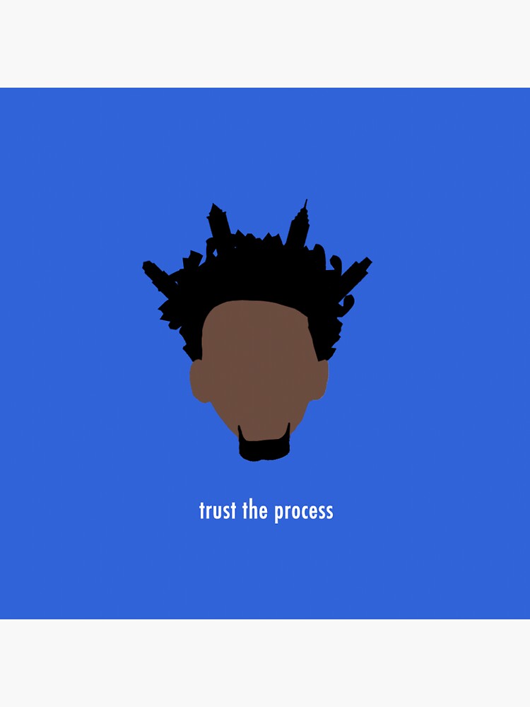 "Joel Embiid Minimal Trust the Process Sixers Design" Sticker for Sale ...