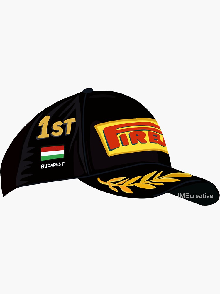 "Hungarian GP 1st place hat" Sticker for Sale by jen-erally | Redbubble