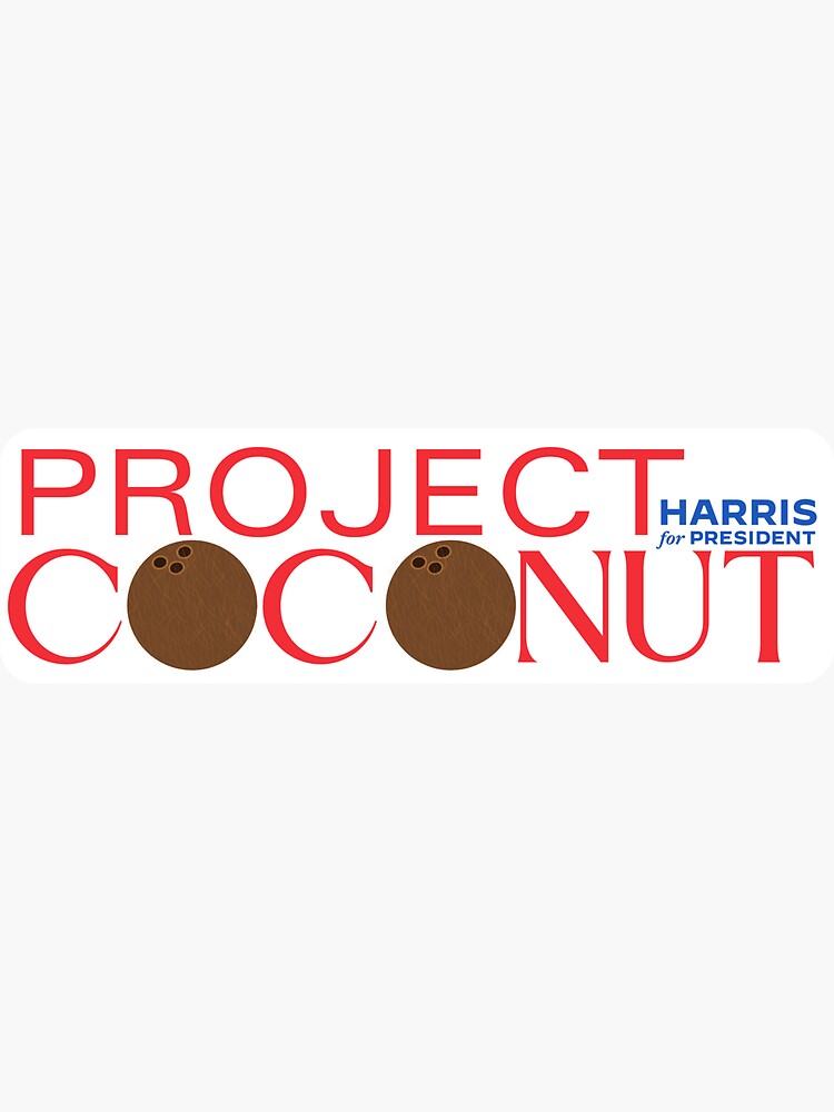 "Project Coconut Kamala Harris for President (red)" Sticker for Sale by ...