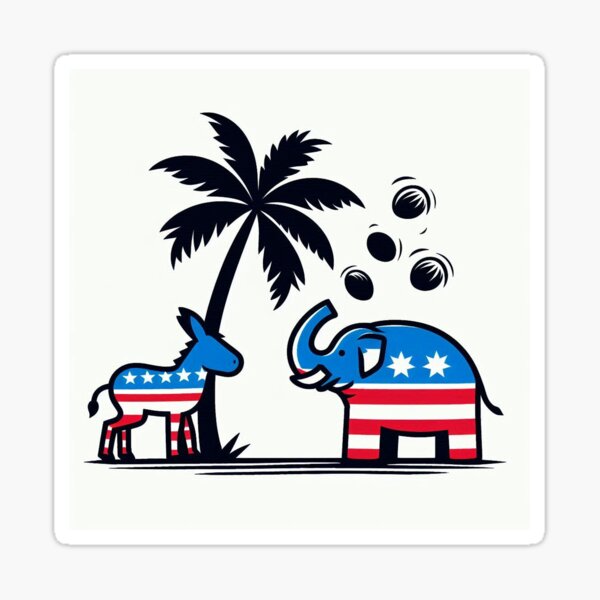 "Kamala Harris Coconut Tree" Sticker for Sale by alwayswired | Redbubble