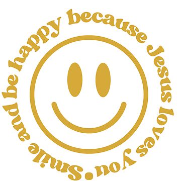 "Jesus Loves You Smiley Face" Sticker for Sale by AndesGirl | Redbubble