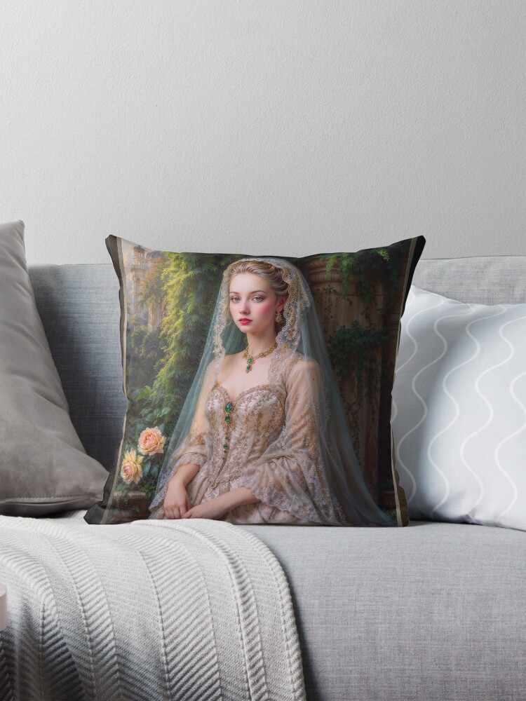 Elegant 18th Century Lady With A Veil Baroness Sophie-Marie Allemand AI ...