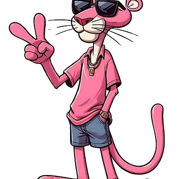 "cool pink panther " Sticker for Sale by lemlaless14 | Redbubble