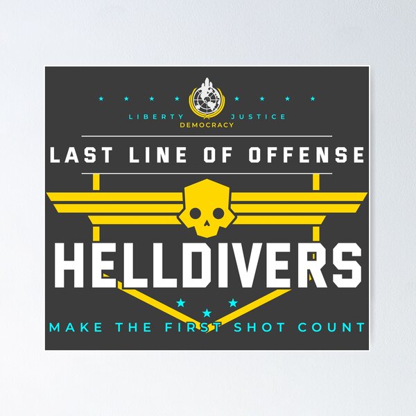 "Helldivers 2 Inspired Badge" Poster for Sale by Vryla | Redbubble