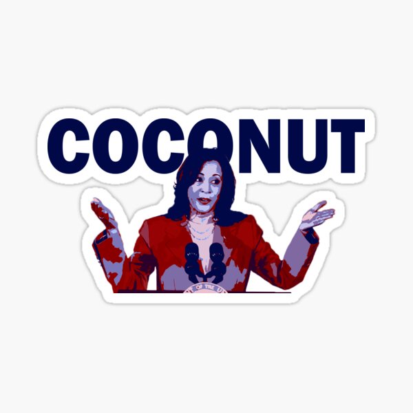 " Kamala Harris Coconut Tree" Sticker by Lowgik | Redbubble