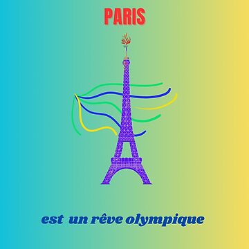 "Paris is an Olympic dream" Sticker for Sale by DadoseDesign | Redbubble