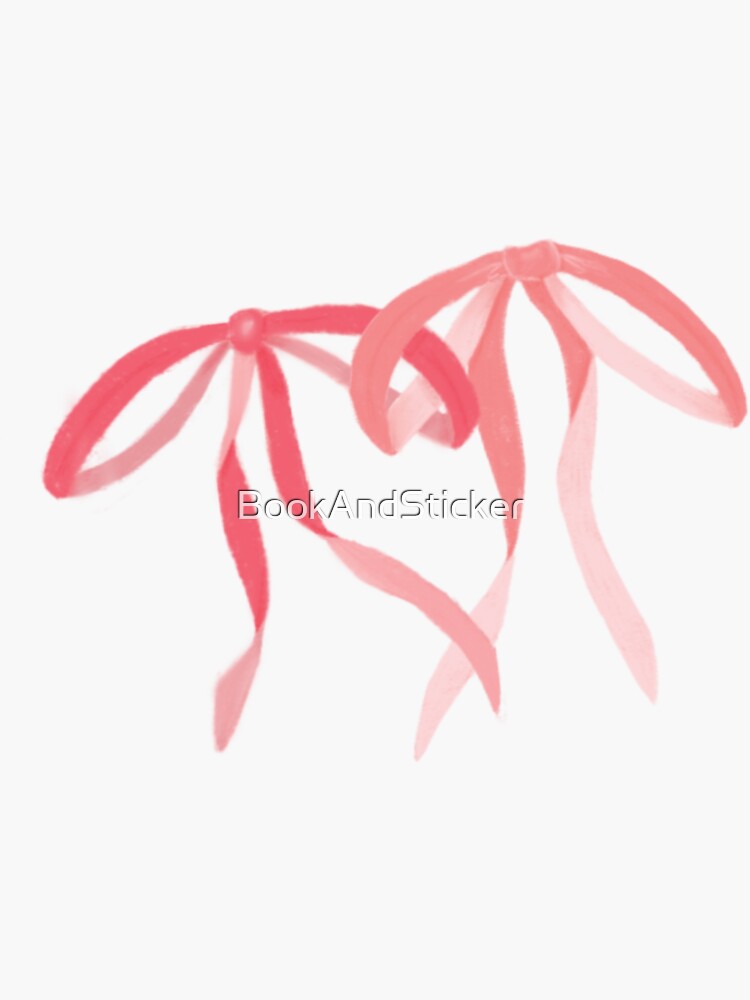 "Double bow for besties, girlies aesthetic" Sticker by BookAndSticker ...